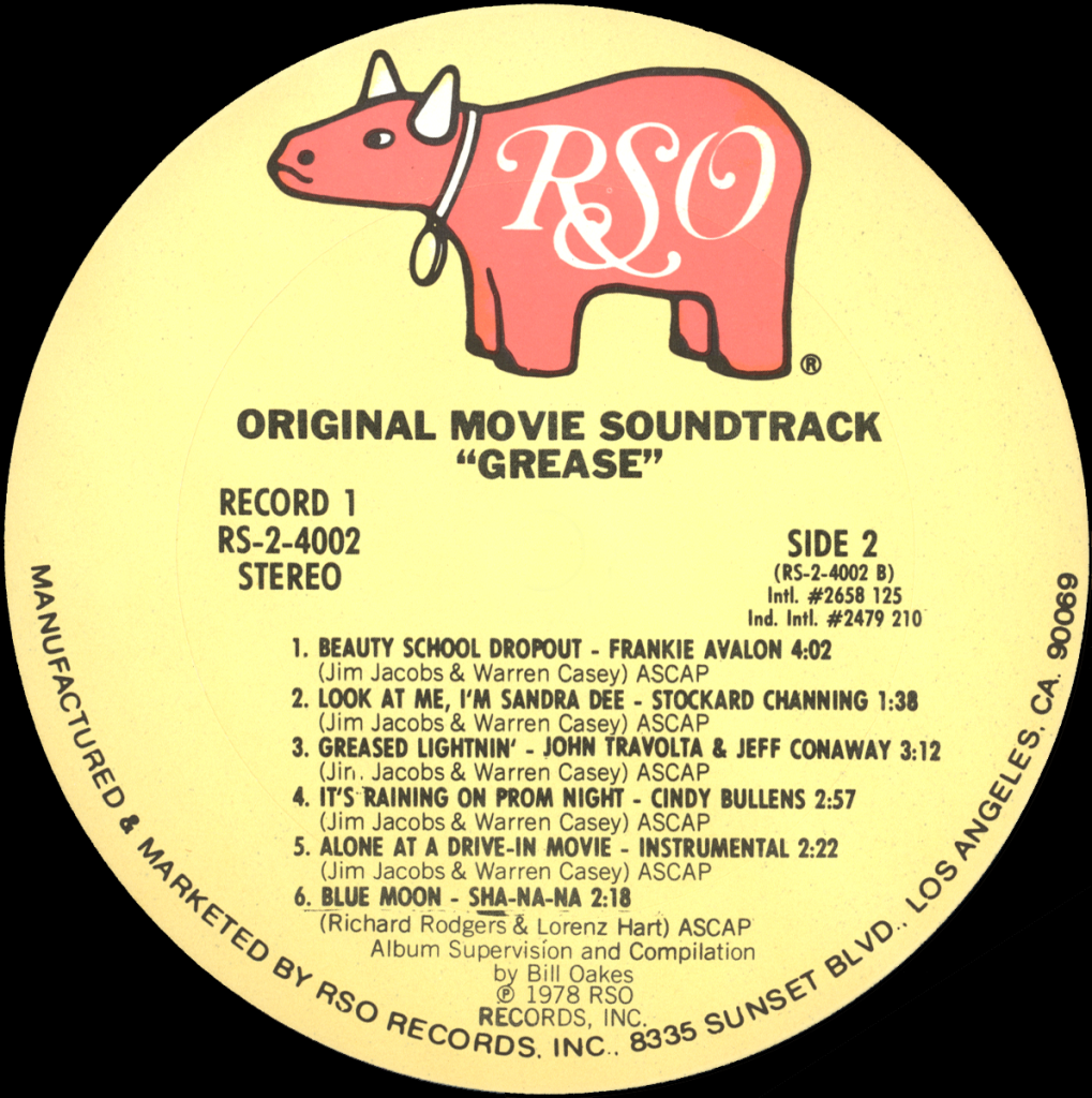 Grease – Original Motion Picture Soundtrack | Vinyl Album Covers.com