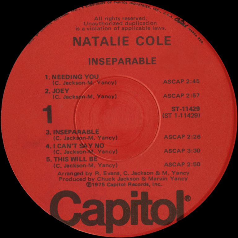 Natalie Cole – Inseparable | Vinyl Album Covers.com